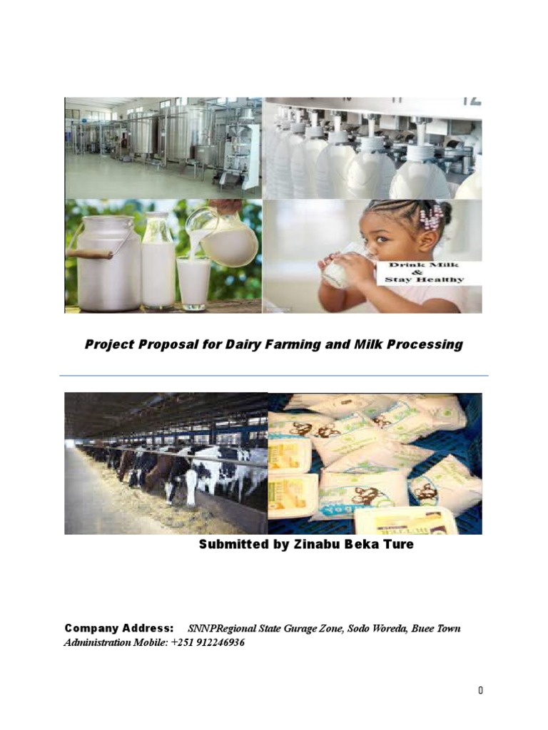 Project Proposal On Dairy Farm | Download Free PDF | Livestock | Dairy ...