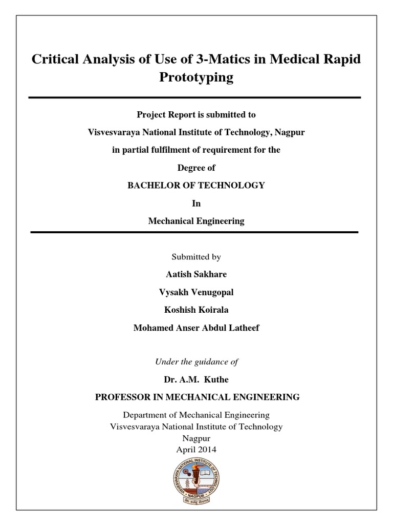 Final Thesis For Print Vnit Koshish 30 April | PDF | Ct Scan | Medical ...