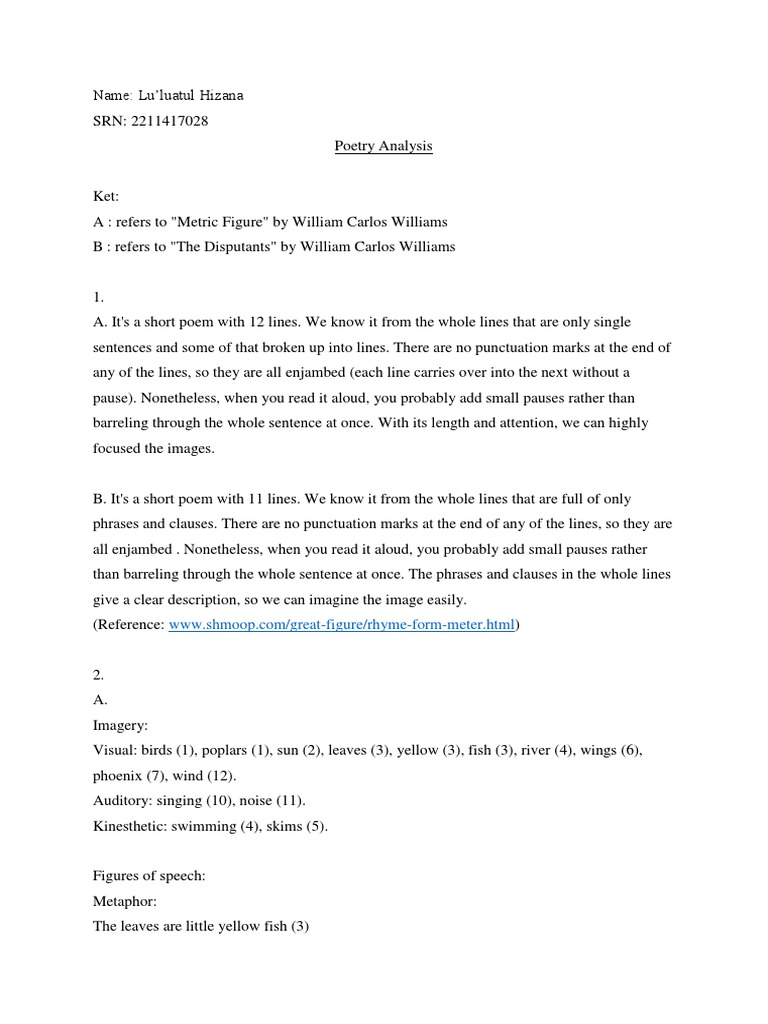 Poetry Analysis | PDF | Poetry