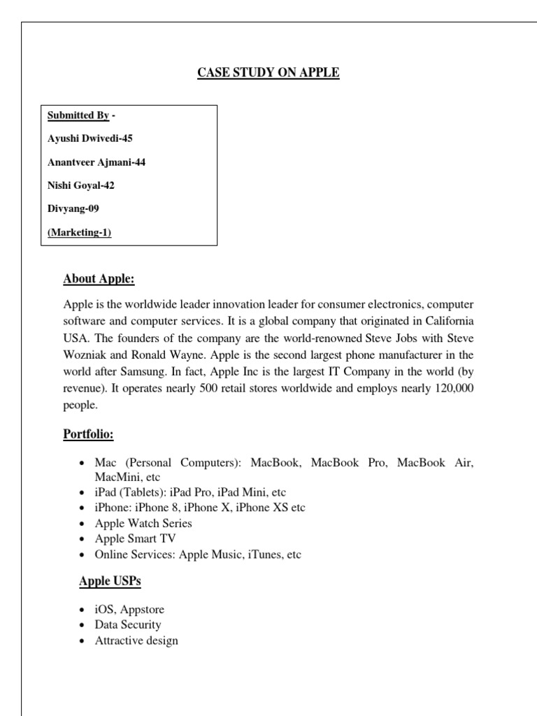 Apple Case Study: Market Strategies & Challenges | PDF | Computers
