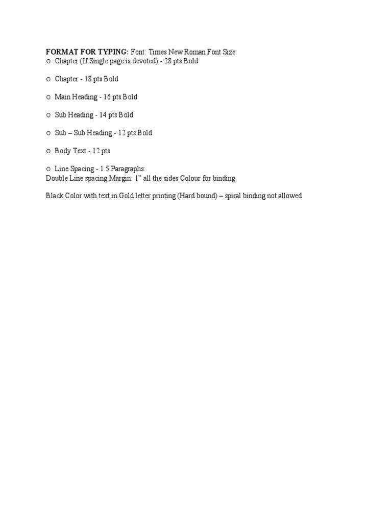 Typing Format Guidelines and Specifications | PDF