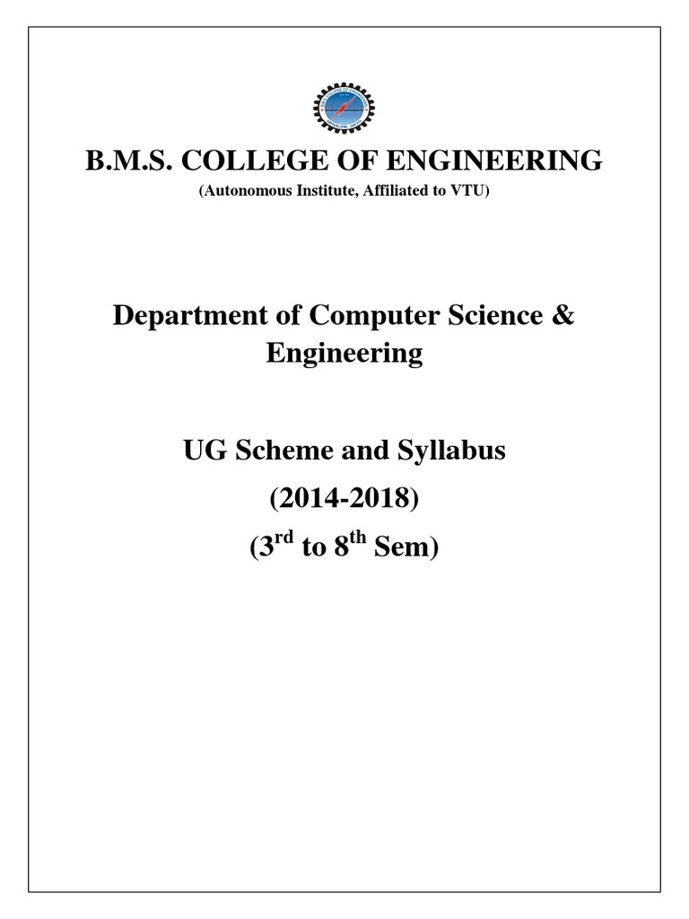 Cse Ug Syllabus 2014 2018 | PDF | Eigenvalues And Eigenvectors | Relational Database