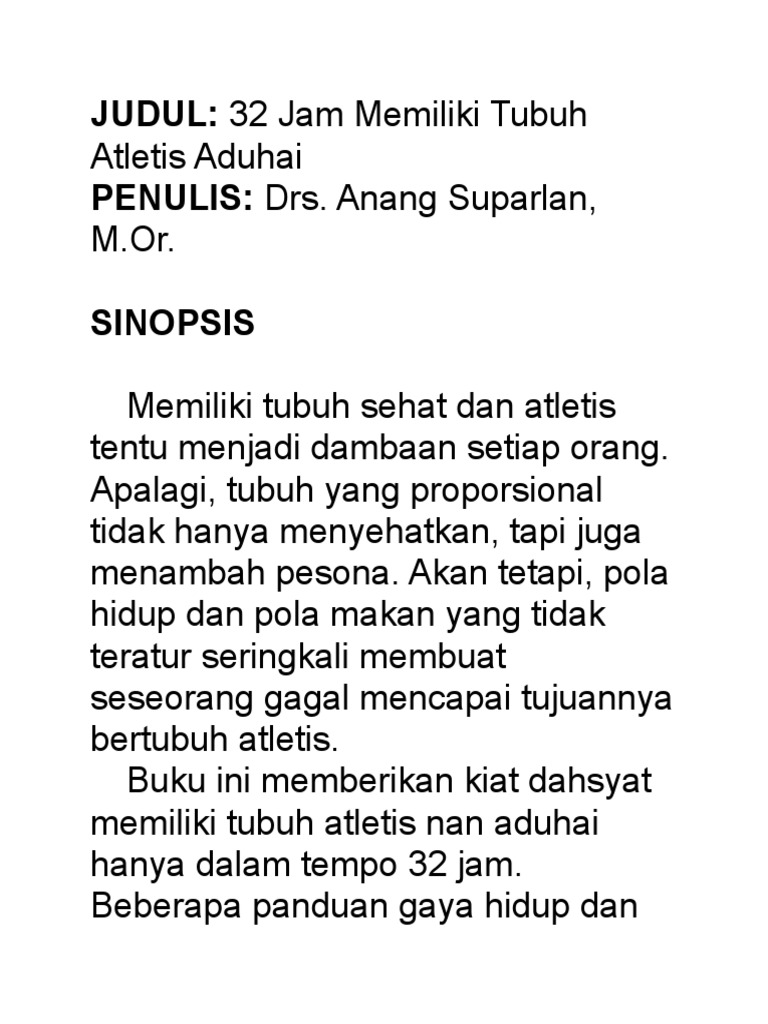 Contoh Sinopsis | PDF