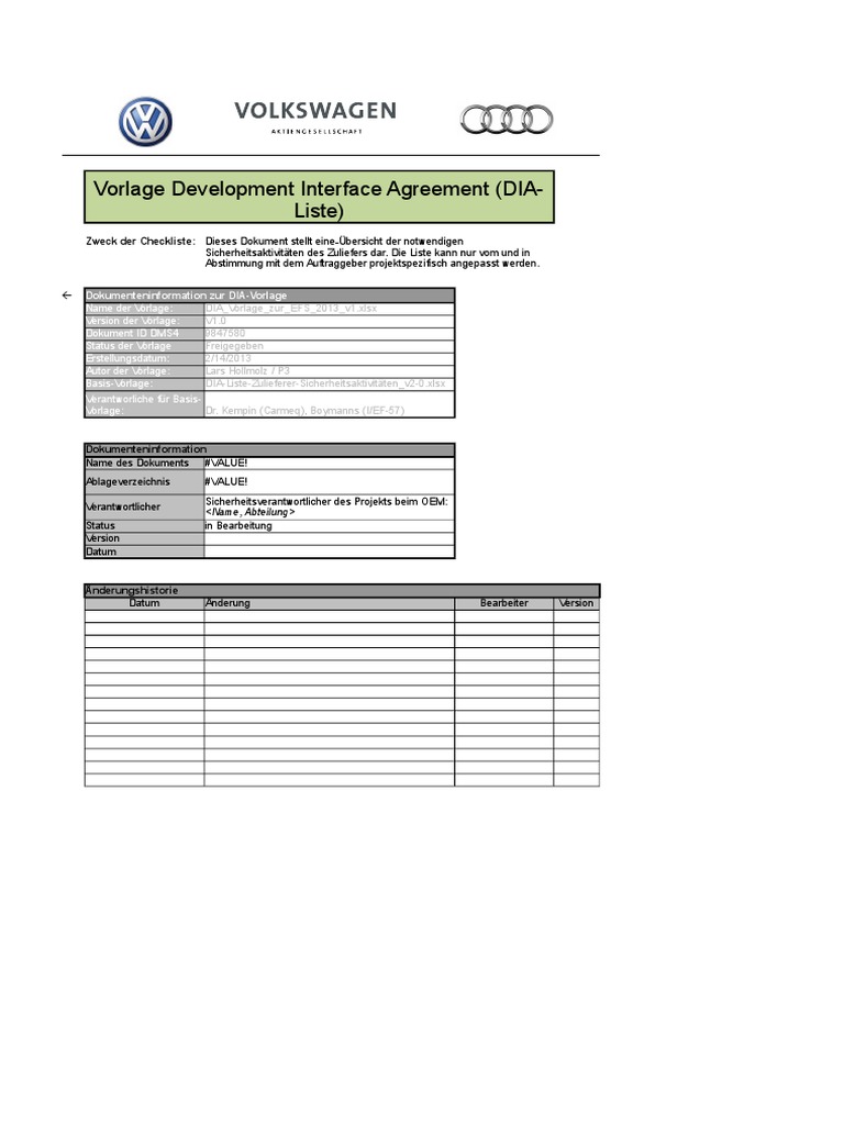 Vorlage Development Interface Agreement | PDF