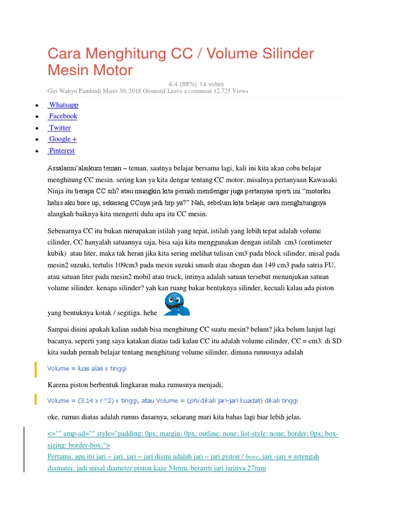 Cara Menghitung CC Motor | PDF | Komputer