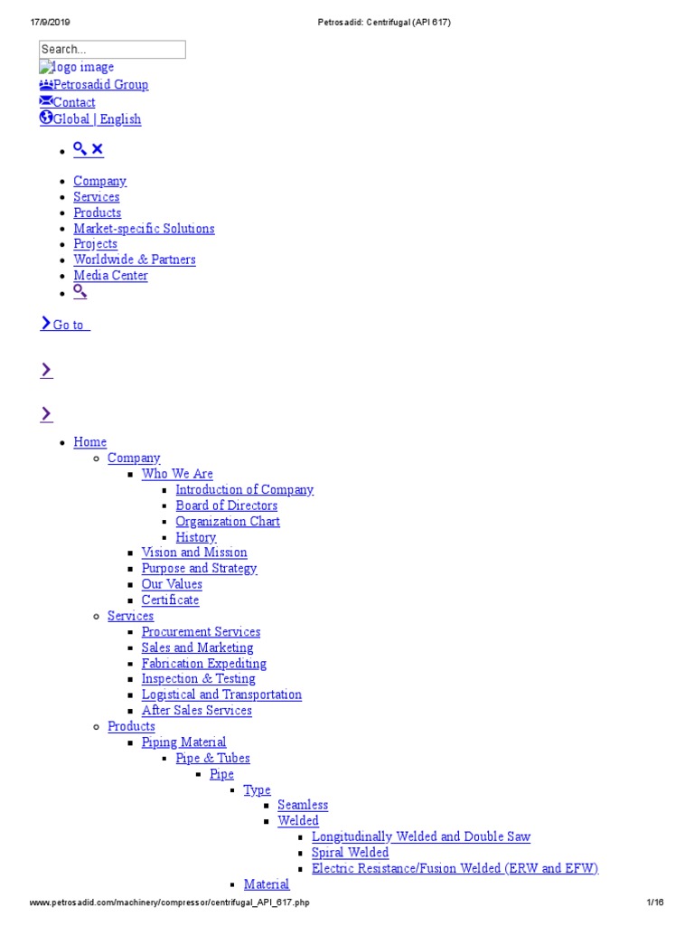 Petrosadid - Centrifugal (API 617) | PDF | Natural Gas | Turbine
