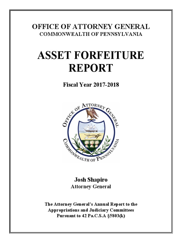 2017-2018 Asset Forfeiture Report | PDF | Asset Forfeiture | Expense