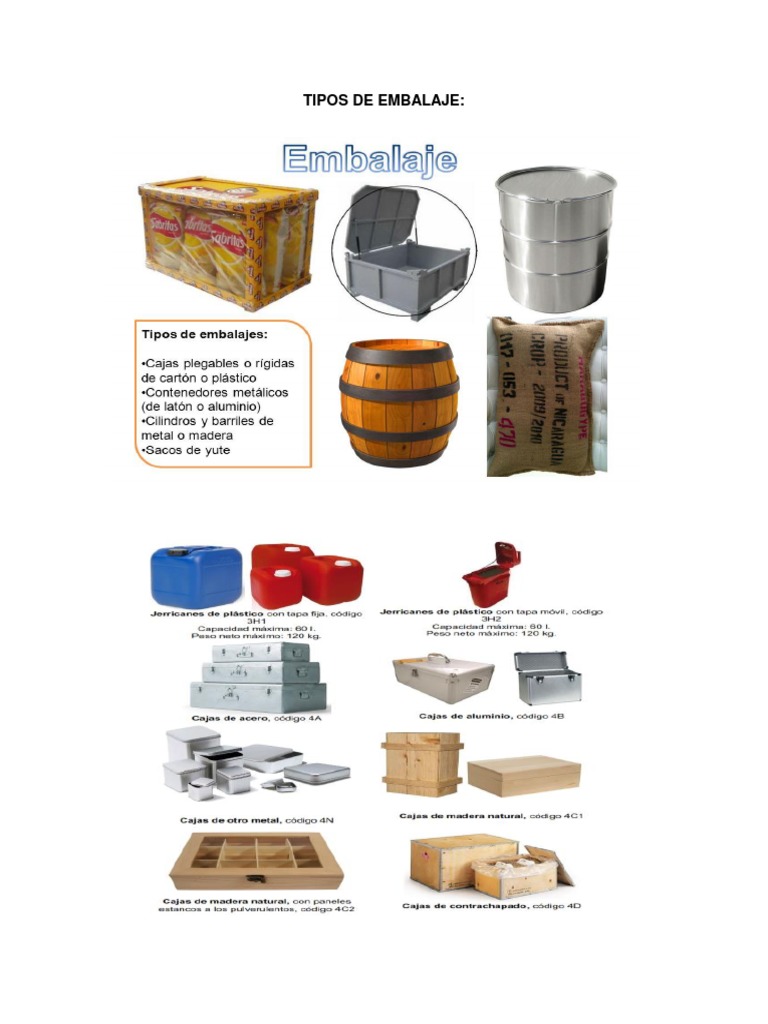 Tipos de Embalaje | PDF