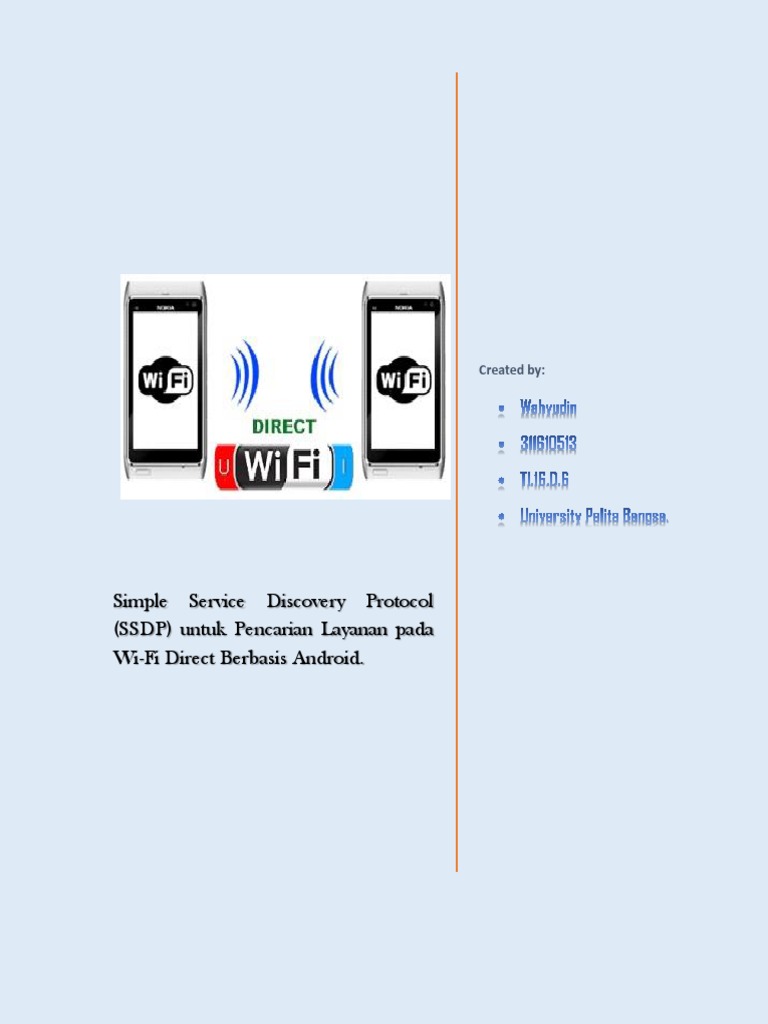 Simple Service Discovery Protocol (SSDP) Untuk Pencarian Layanan Pada ...