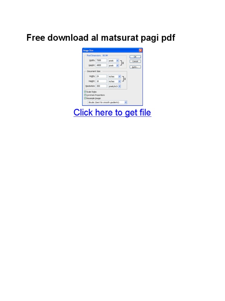 Free Download Al Matsurat Pagi PDF | PDF