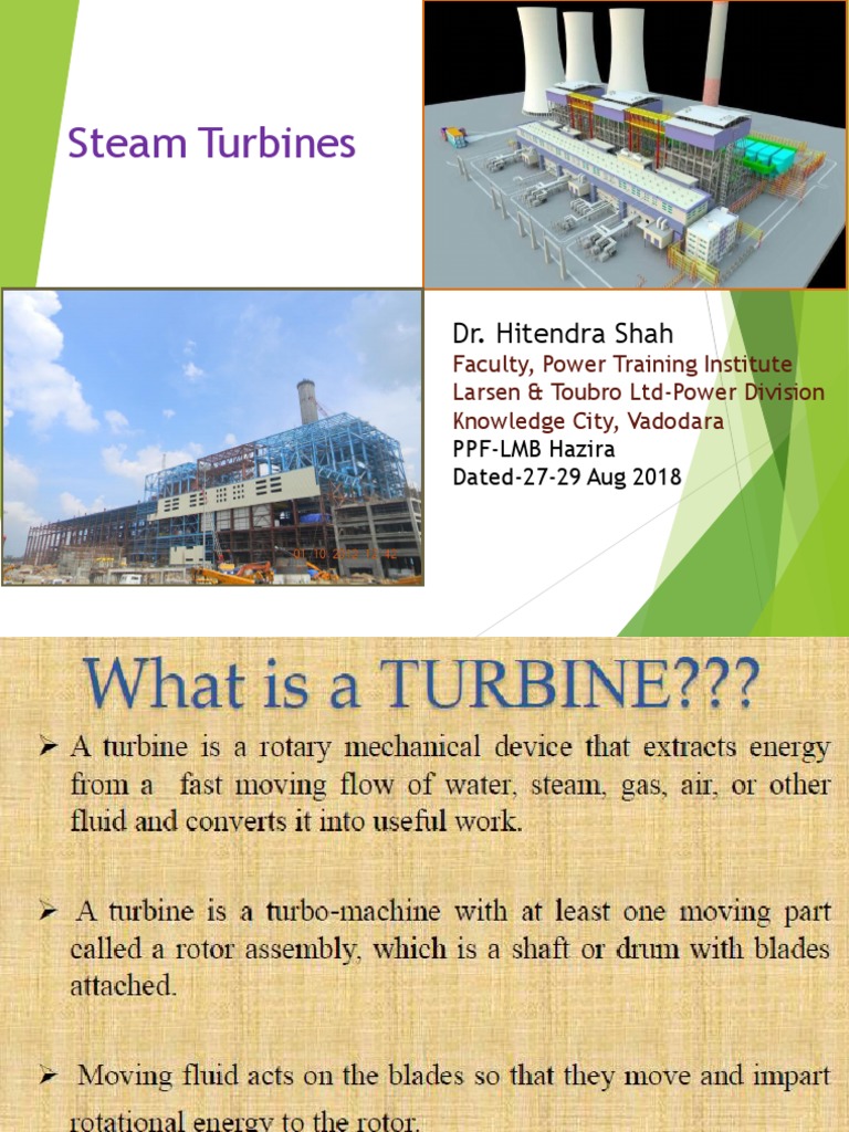 Steam Turbines: Dr. Hitendra Shah | PDF | Turbine | Thermal Insulation