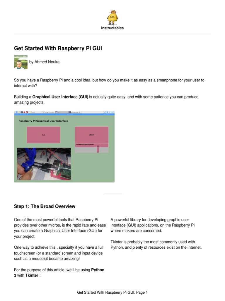 Get Started With Raspberry PI GUI PDF | PDF | Graphical User Interfaces ...