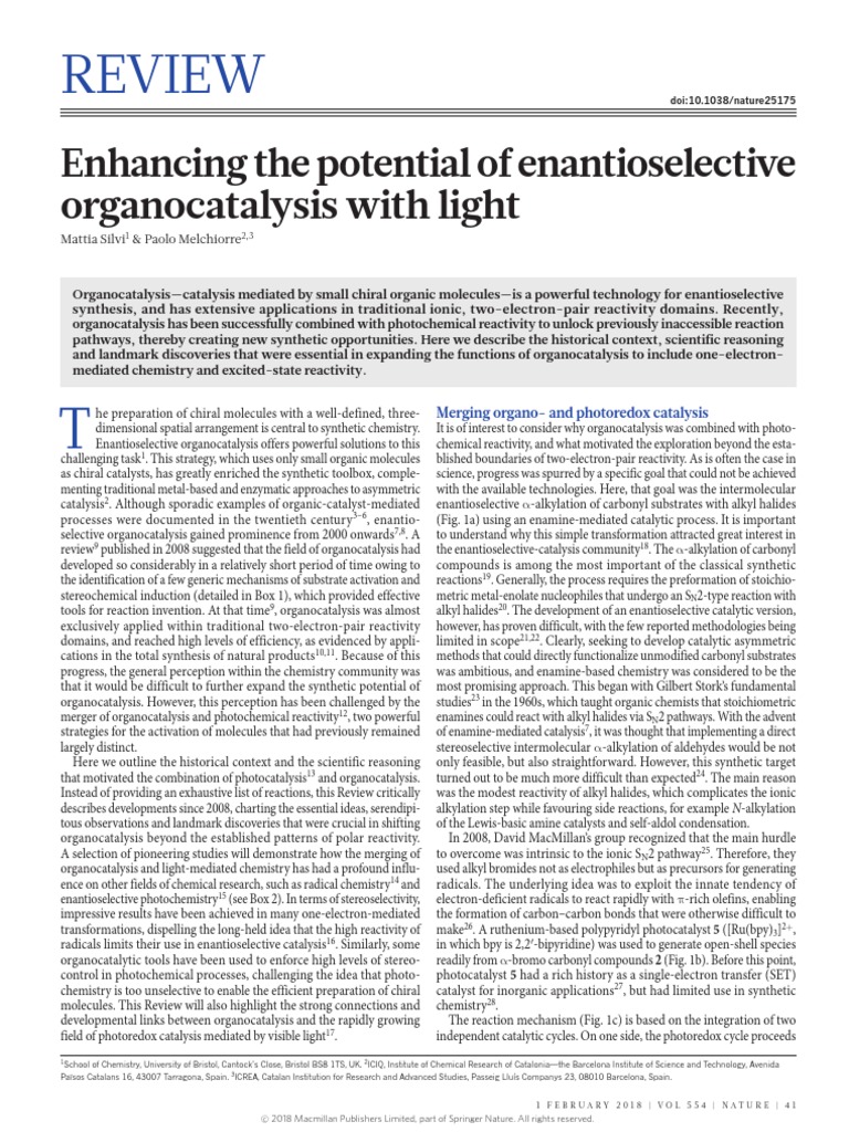 Basics of Organic Photochemistry | PDF | Catalysis | Chemical Reactions