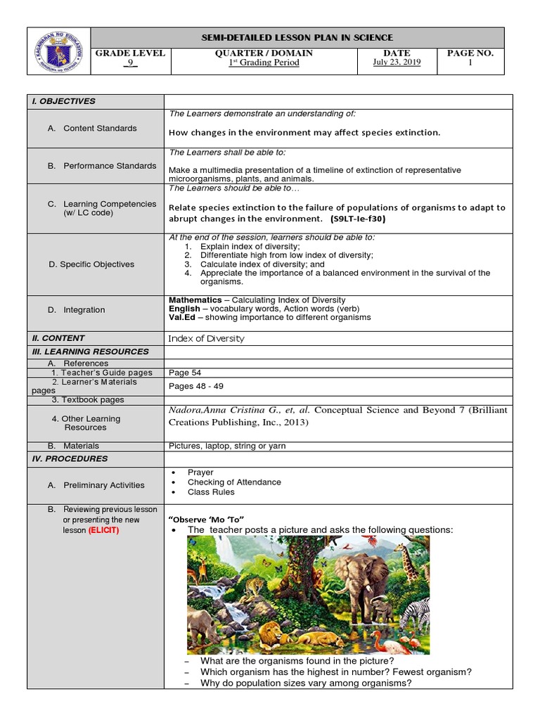 How Changes in The Environment May Affect Species Extinction | PDF ...