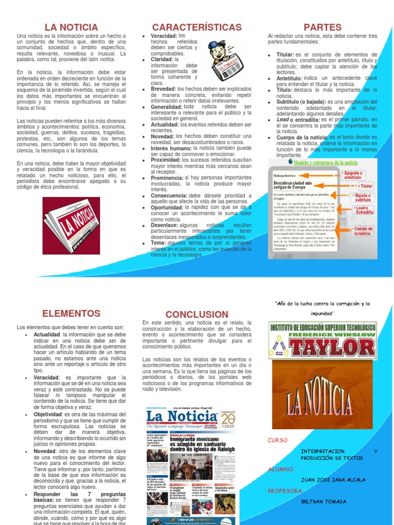 Triptico - La Noticia | PDF | Información | Verdad