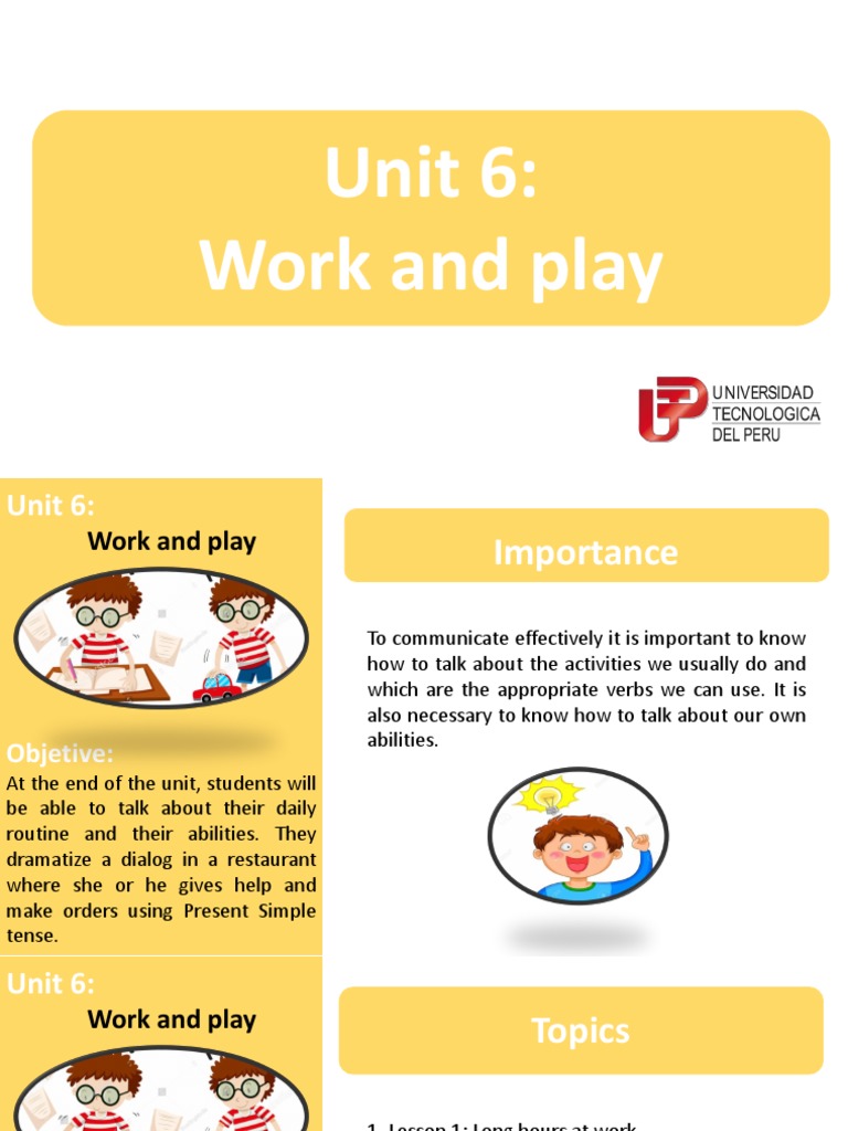 Unit 6: Work and Play | PDF | Vocabulary | Linguistics