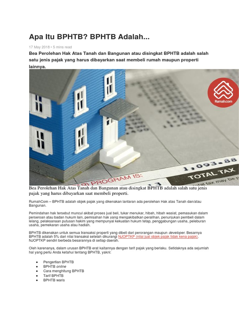 Apa Itu BPHTB | PDF
