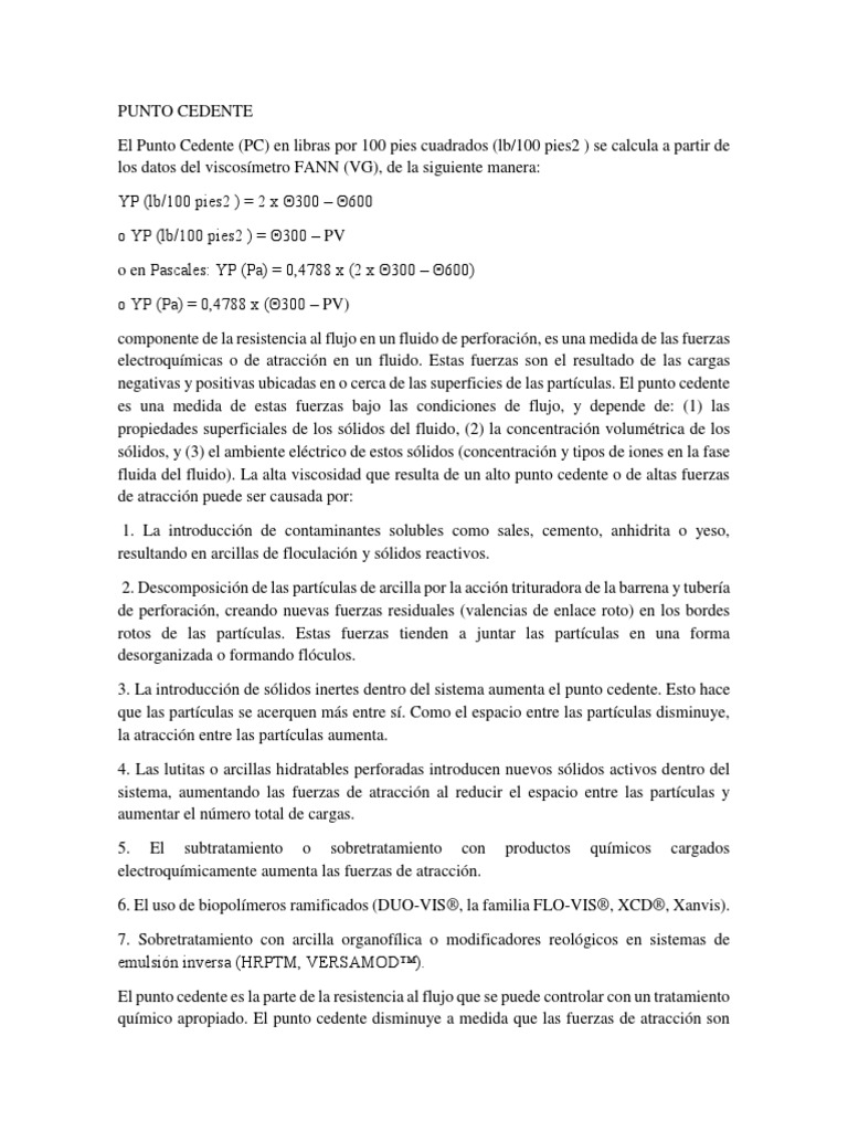 Punto Cedente | PDF | Viscosidad | Agua