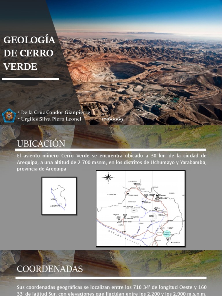 Ubicación del Cerro Verde en Arequipa | PDF | Roca (geología) | Granito