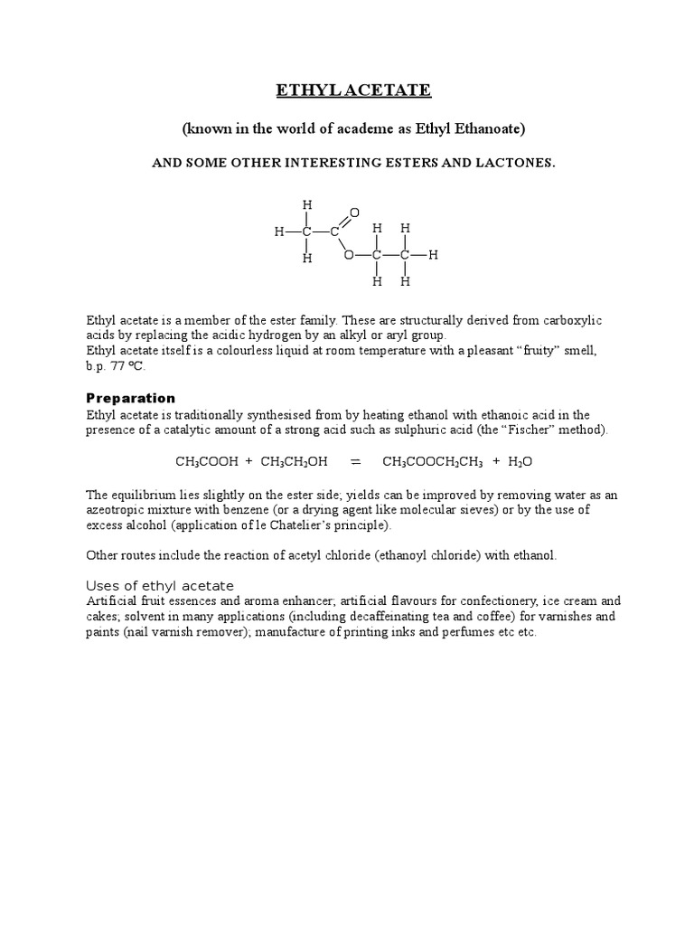 Msds Etil Asetat | PDF | Ester | Organic Chemistry