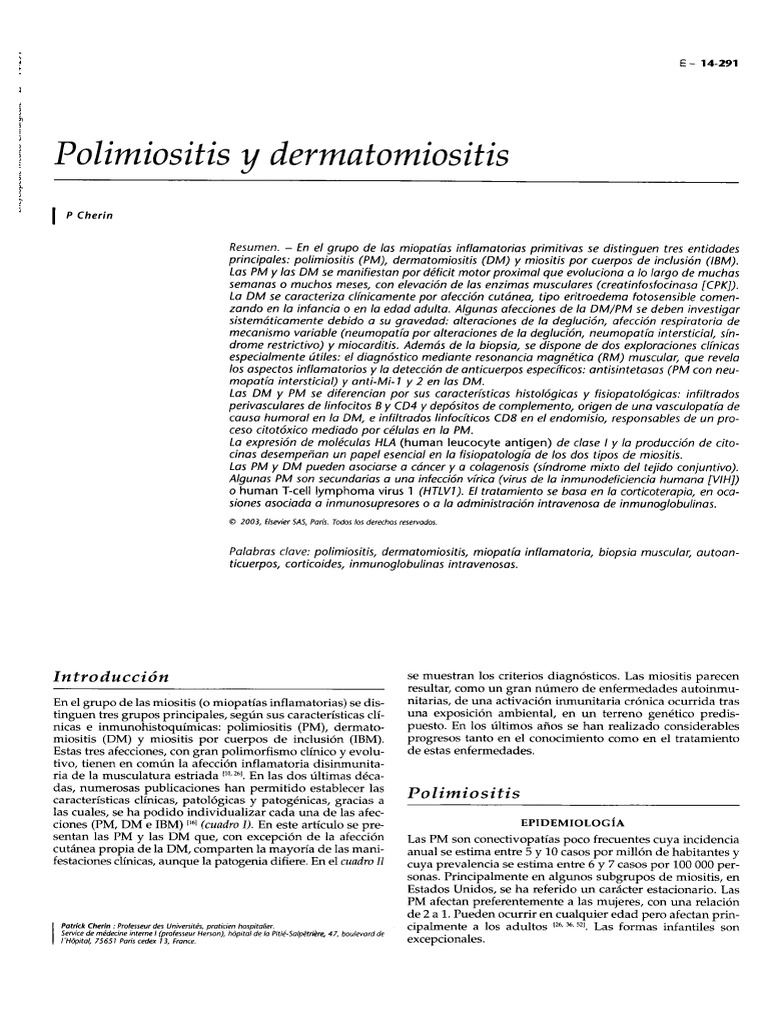 Polimiositis y Dermatomiositis | PDF | Célula T | Inflamación