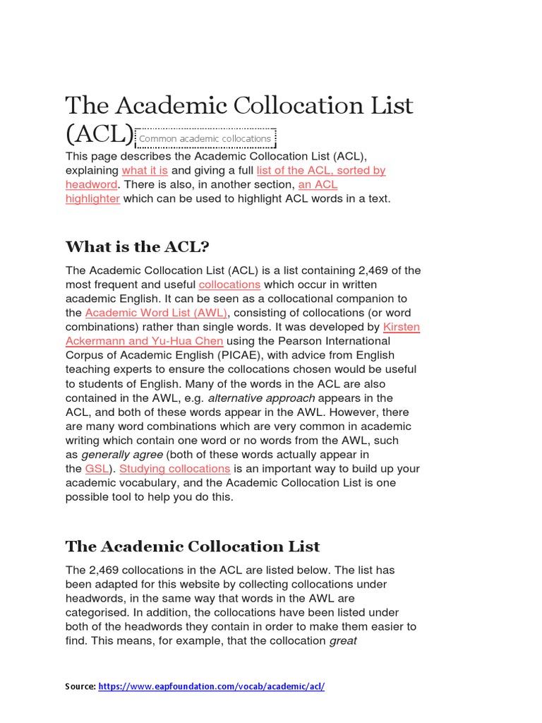 Academic Collocation List Overview | PDF | Economies | Analysis