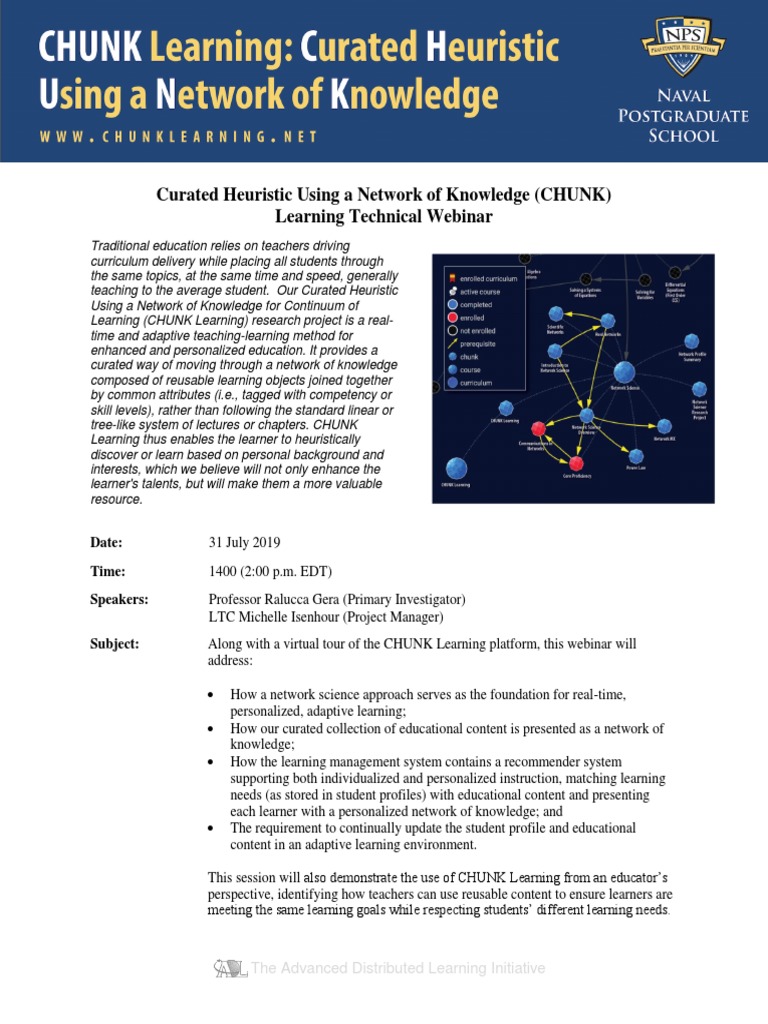 Curated Heuristic Using A Network of Knowledge (CHUNK) Learning ...