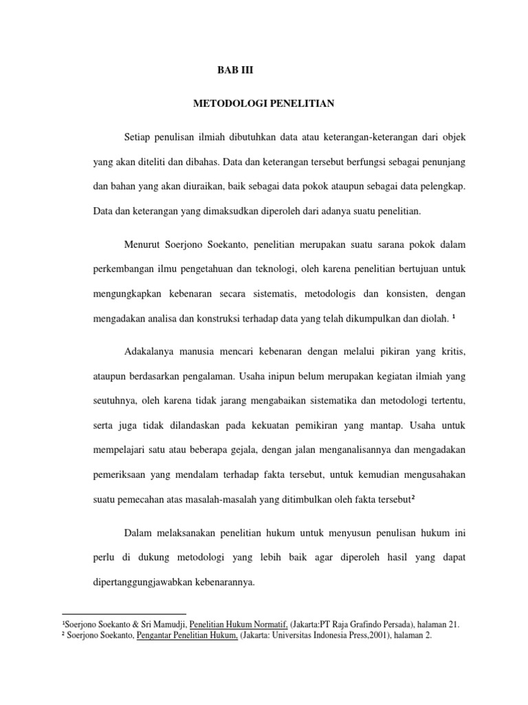 BAB III Metode Penelitian | PDF