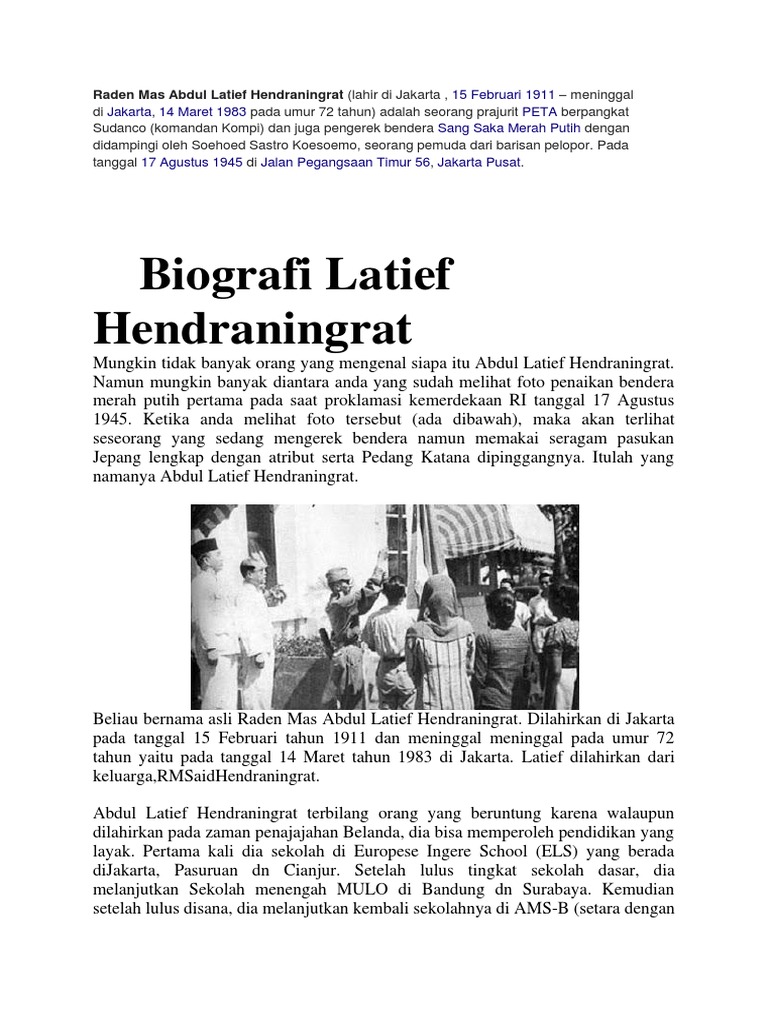 Biografi Latief Hendraningrat | PDF | Politik