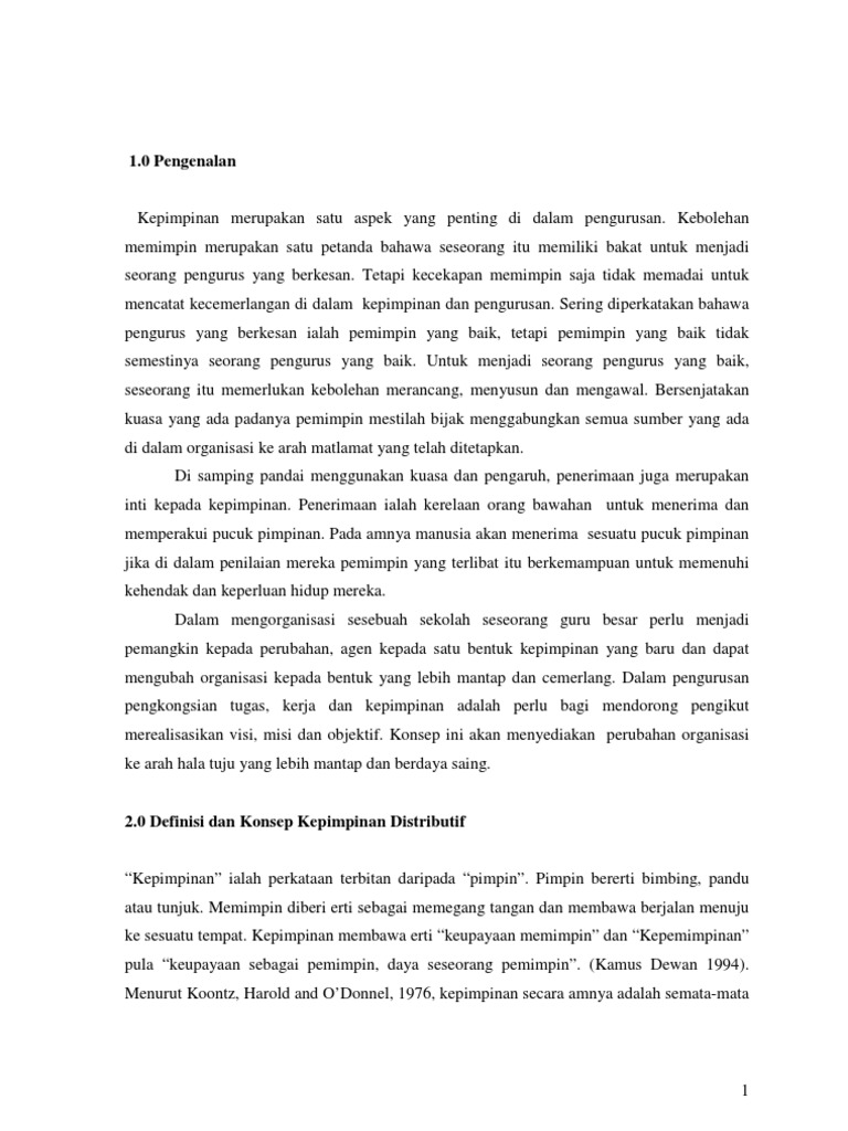 Kepimpinan Distributif | PDF