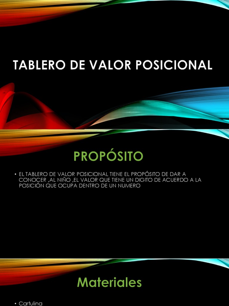 Tablero de Valor Posicional | PDF