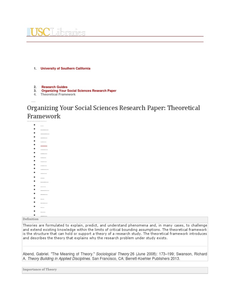 Research Guides: Organizing Your Social Sciences Research Paper ...