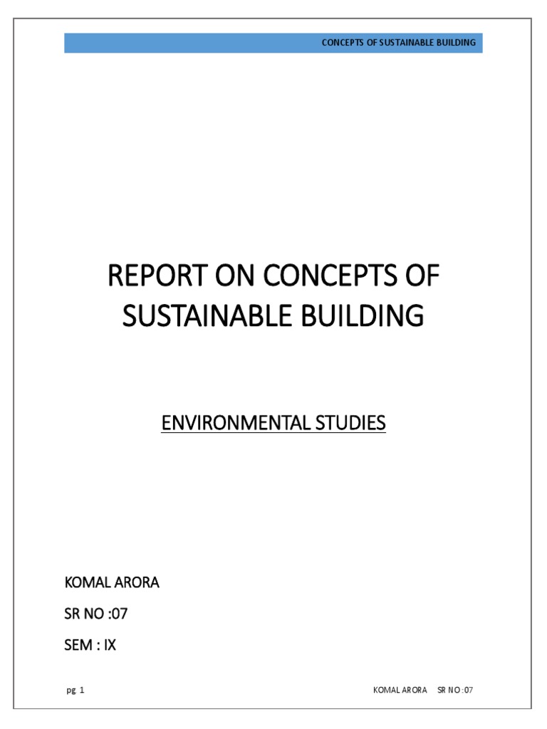 Concepts of Sustainable Building | PDF | Green Building | Building ...