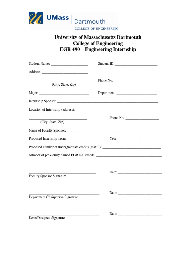 Internship - Application Forms Effective Fall 2017 | PDF | Internship ...