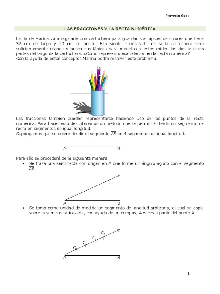 Ejercicios de Fracciones en la Recta Numérica | PDF | Fracción ...