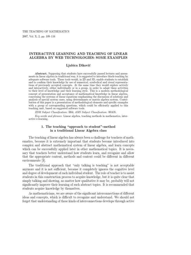 ZDM Subject Classification: H64 AMS Subject Classification: 00A35. Key ...