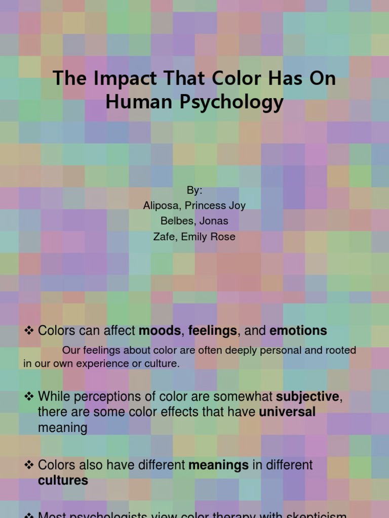 Color's Influence on Human Psychology | PDF
