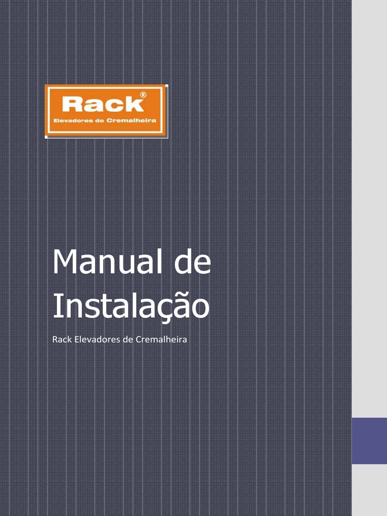 Manual Rack Instalacao Versao 1 2 PDF | PDF | Guindaste (máquina ...