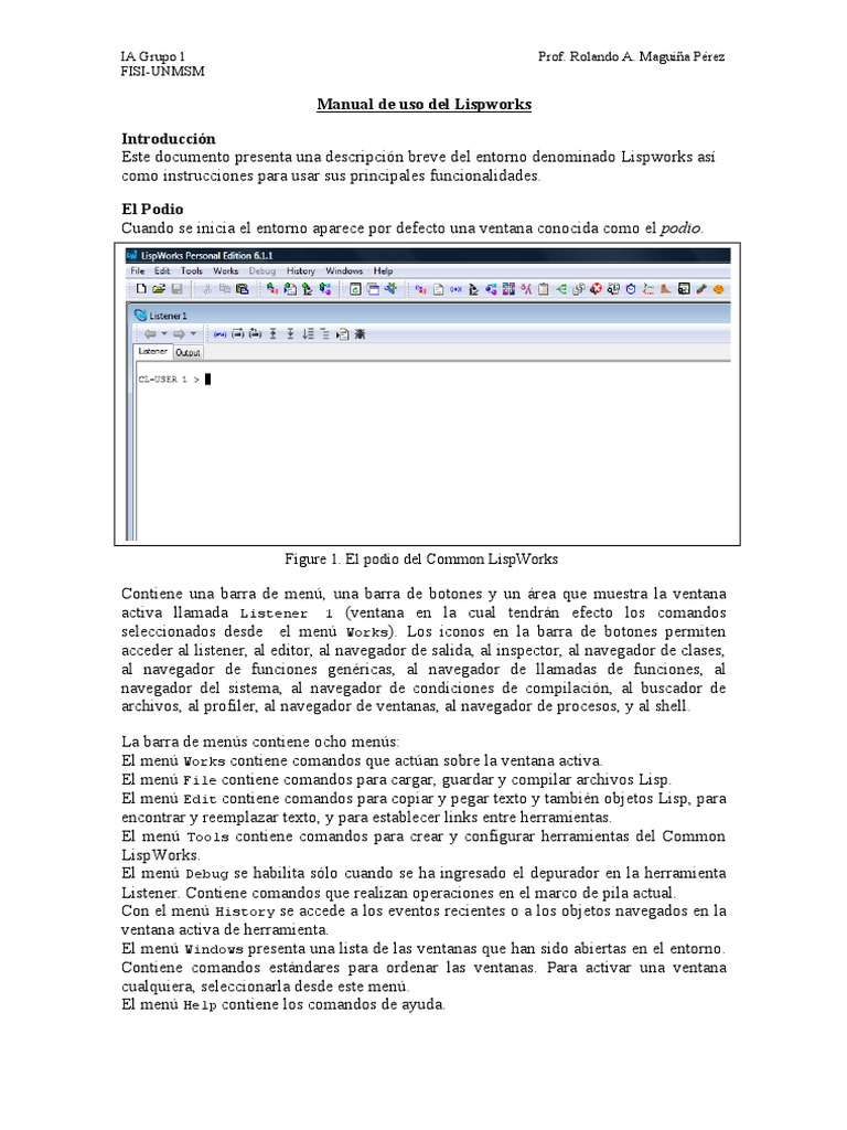 Guía Breve para Uso de Lispworks PDF | PDF | Ventana (informática ...
