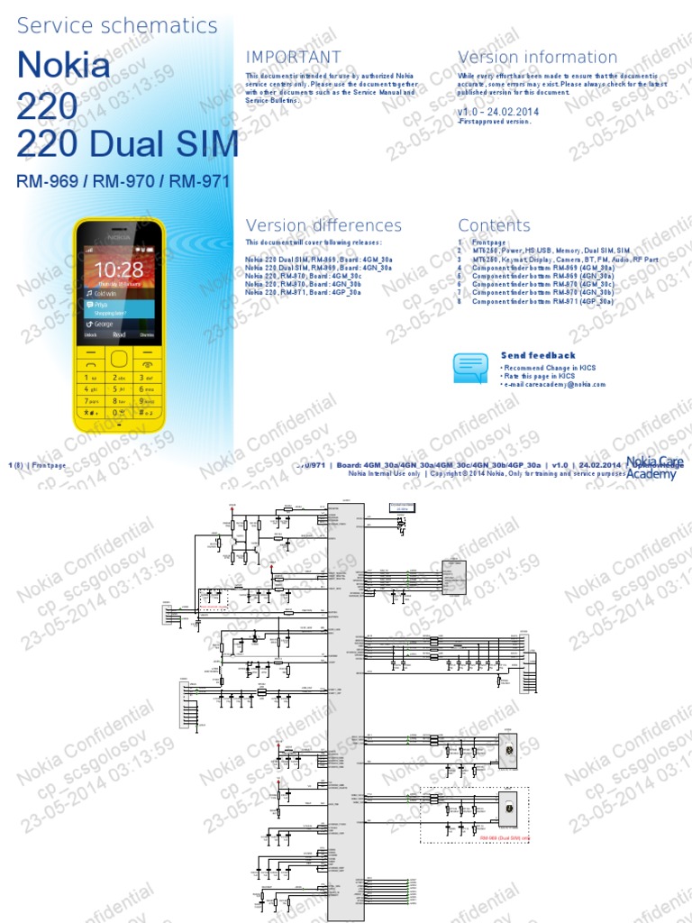 Nokia 220 Schematics v1.0