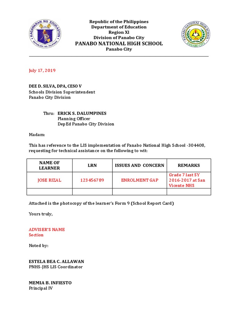 Lis Request Letter | PDF