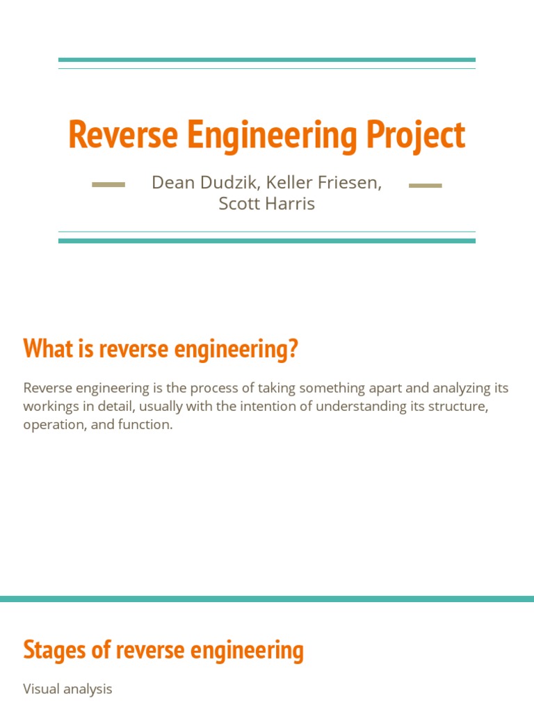 Reverse Engineering Project | PDF | Engineering Reverse Engineering Project | PDF | Engineering