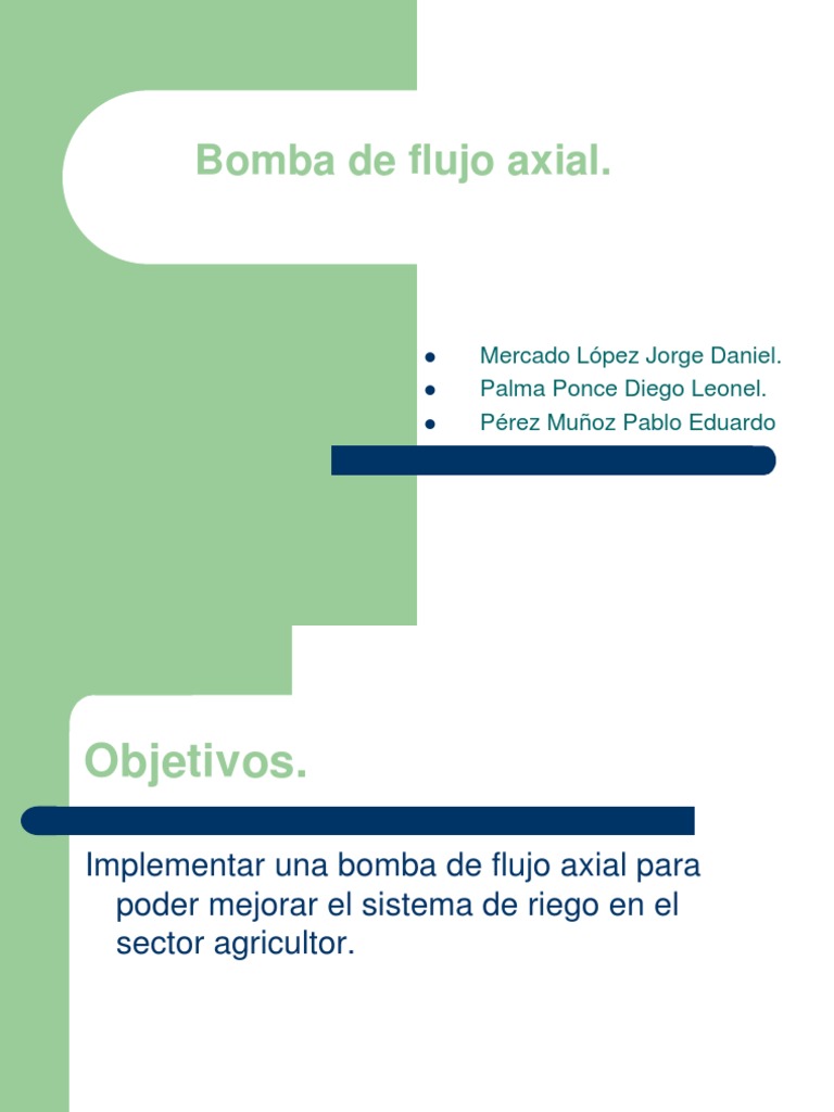 Bomba Axial | PDF | Bomba | Ecuaciones