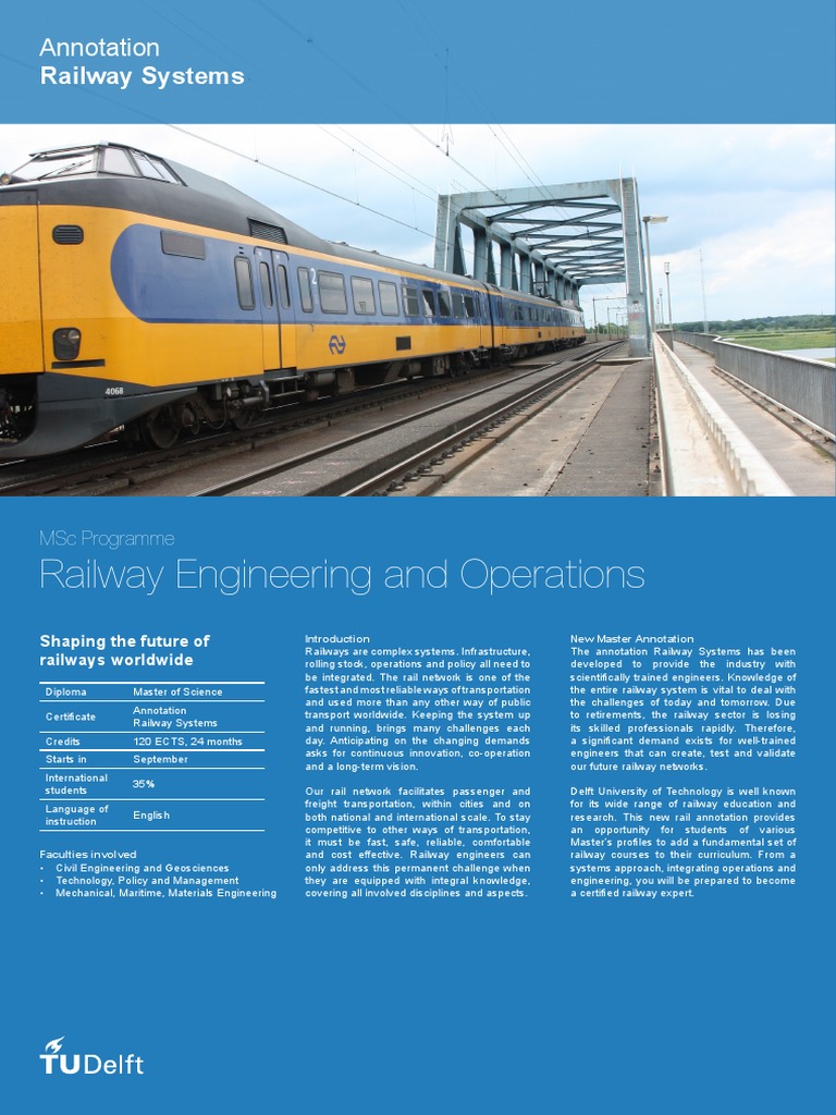 MSC Rail Tud | PDF | Rail Transport | Master's Degree