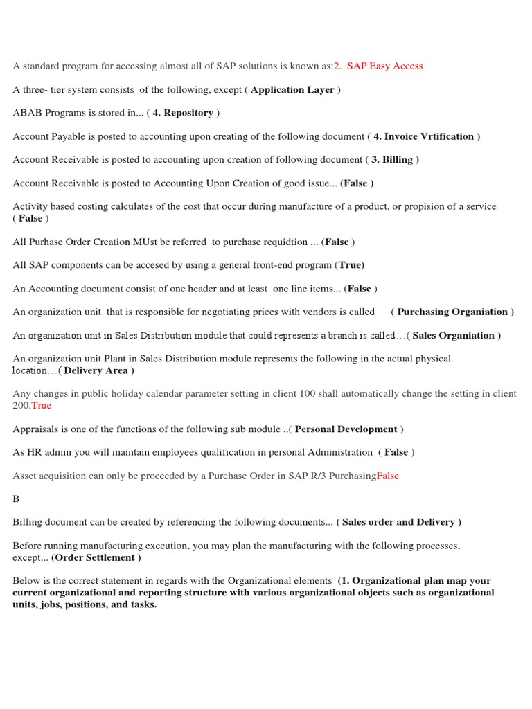 SAP Easy Access | PDF