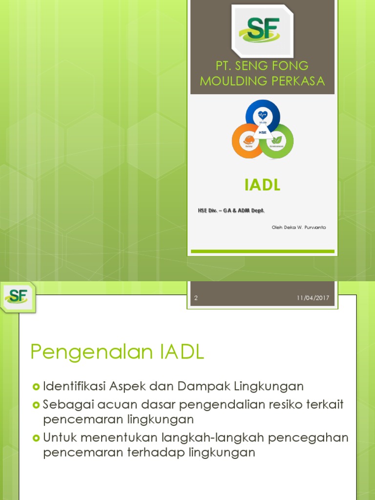 Pengenalan IADL dan Dampak Lingkungan | PDF