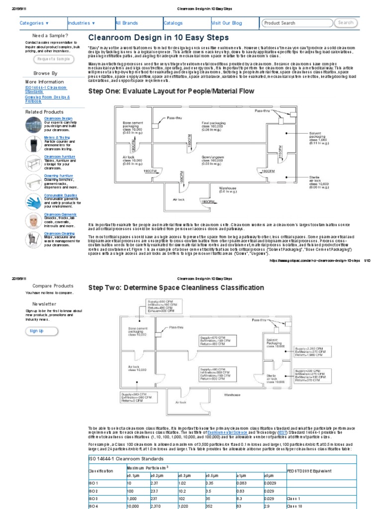 Cleanroom Design in 10 Easy Steps | PDF | Hvac | Building Engineering