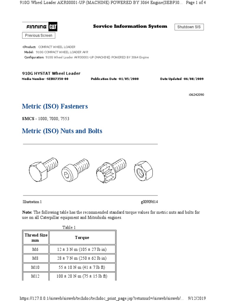 Metric (ISO) Fasteners: Smcs | PDF | Screw | Nut (Hardware)
