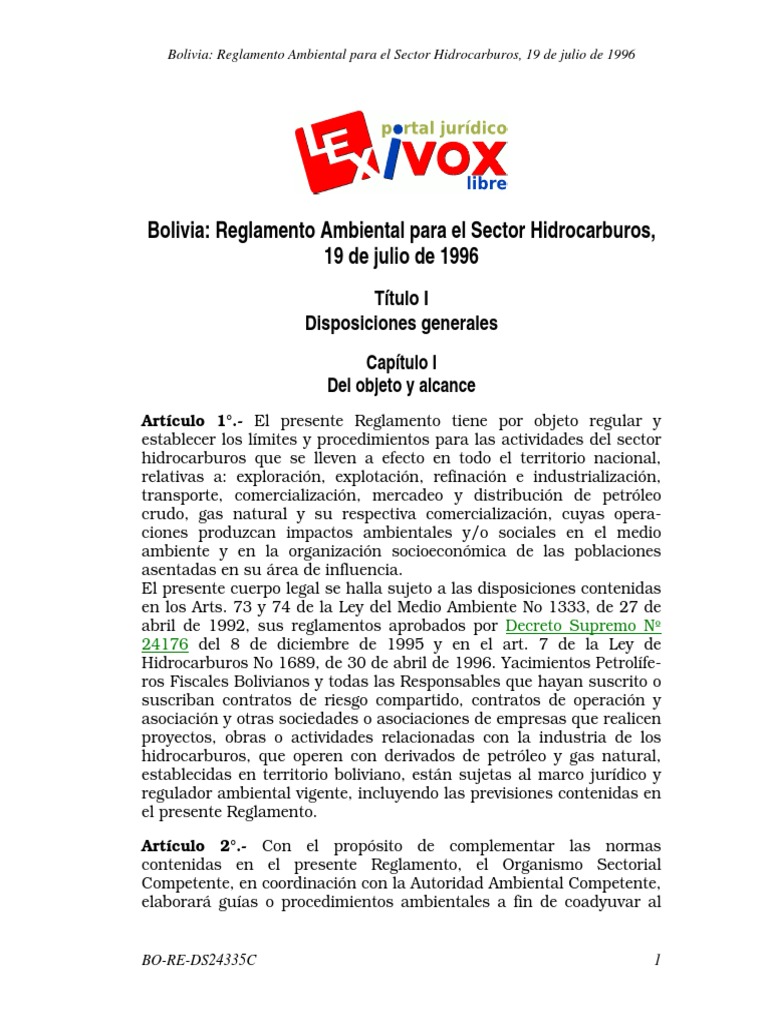(RASH) Reglamento Ambiental para El Sector Hidrocarburos | PDF | Residuos | Vertedero
