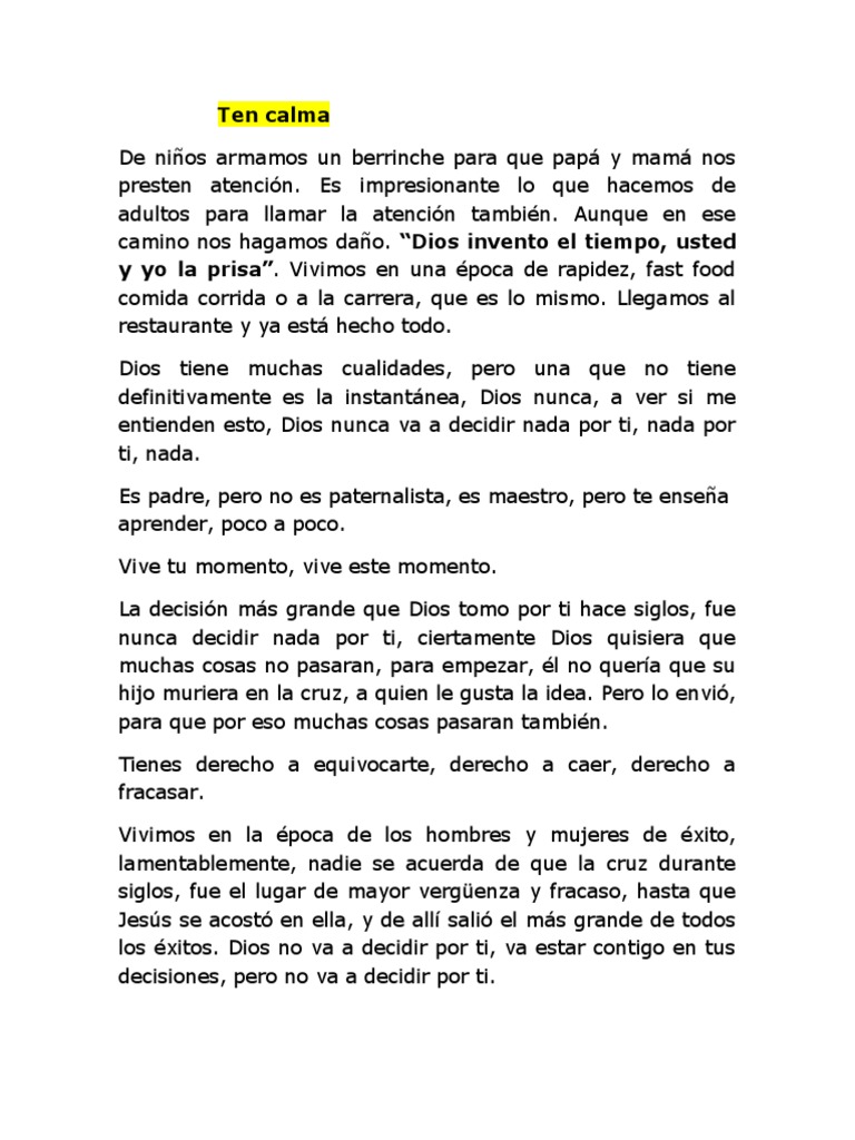 Ten Calma | PDF